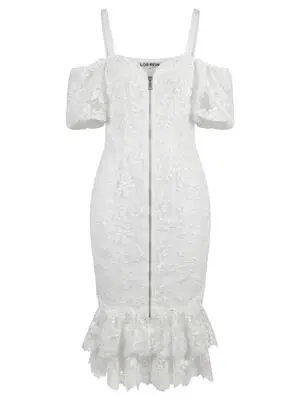 LOR REIN Elio Lace Dress - White