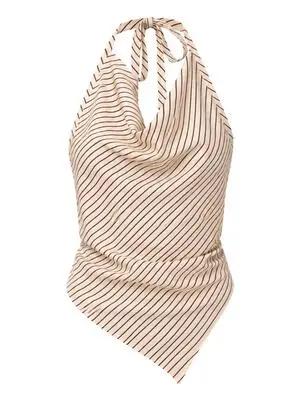 CARMEN SAYS Sienna Striped Halter Top