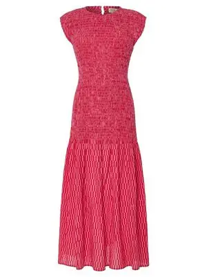 PAR Y ESCALA Emma Damero Maxi Dress - Red