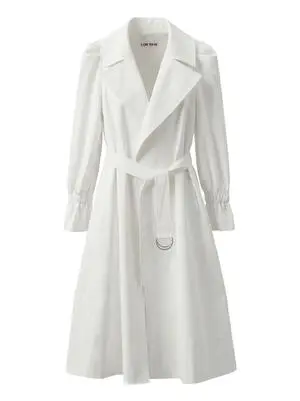 LOR REIN Arlo Belted Trench Coat - White