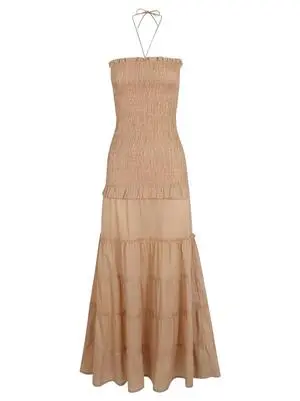 PAR Y ESCALA SL Roma Camel Dress - Brown