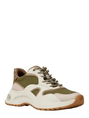 Michael Kors Levie Mixed-media Trainers - Green