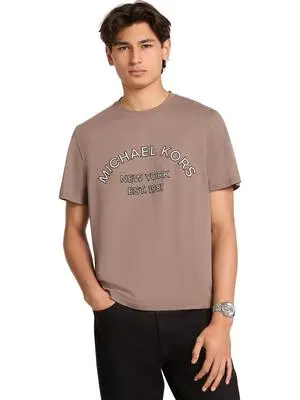 Michael Kors Graphic Logo Cotton Jersey T-shirt - Grey