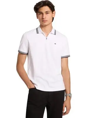 Michael Kors Cotton Zip-up Polo Shirt - White