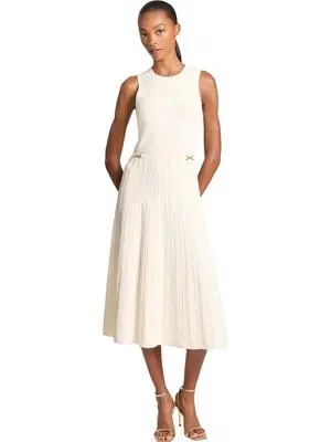Michael Kors Stretch Knit Midi Dress - Natural