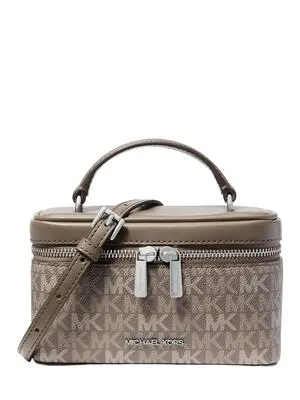 Michael Kors Vivi Small Signature Logo Vanity Crossbody Bag - Grey