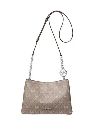 Michael Kors Christina Small Signature Logo Crossbody Bag - Grey