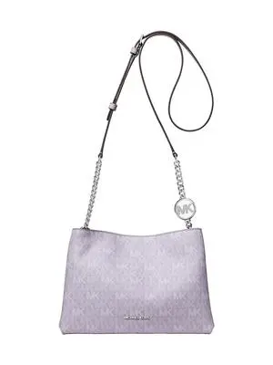 Michael Kors Christina Small Signature Logo Crossbody Bag - Purple