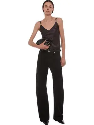 Helmut Lang Crinkle Slip Top - Truffle