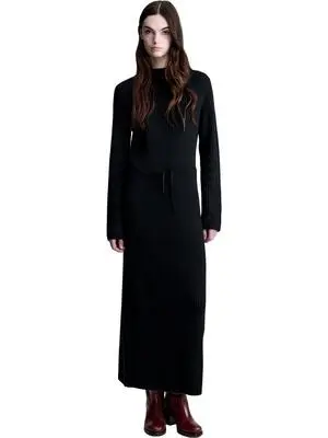 A.p.c. Aimee Dress - Long Wool Dress S Black