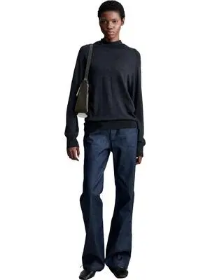 A.p.c. A.P.C. Anne Turtleneck Wool Pullover Charcoal Grey