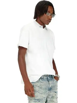 DIESEL® T-shirt With Frayed Edges And Crystal Details - White