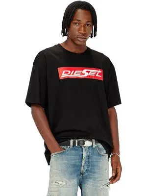 DIESEL® Cotton T-shirt With Logo Print - Multicolor