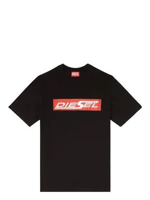 DIESEL® Cotton T-shirt With Diesel Logo Print Multicolor
