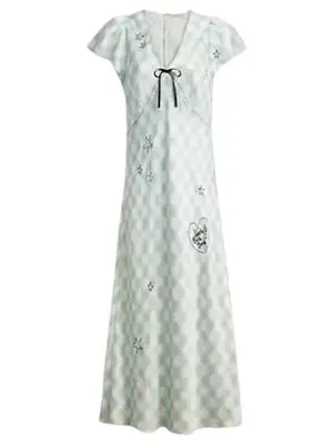 COACH Coach X Brain Dead Embroidered Gingham Dress