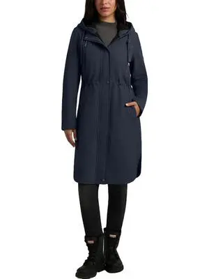 Hunter Monica Water Repellent Hooded Coat - Midnight