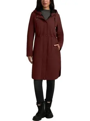 Hunter Monica Water Repellent Hooded Coat - Rust