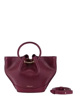SAONARA BRAND Mini Capazo Bag Berry Leather - Red