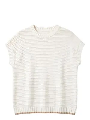 BRODIE CASHMERE Steph Stitch Tank - White