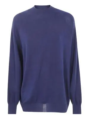Aspesi Long-sleeved Knitted Jumper - Blue
