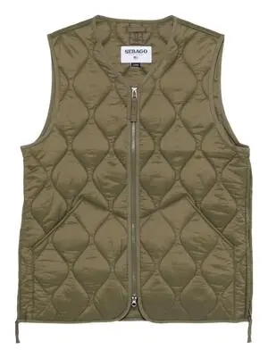 SEBAGO Quilted Zip-front Vest - Brown
