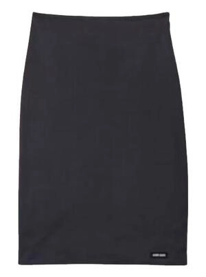 Miu Miu Stretch Poplin Skirt - Black