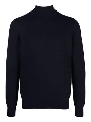 GRAN SASSO Gran Sasso Virgin Wool Turtleneck Sweater Dark Blue