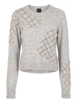 PINKO Pinko Embellished Long-Sleeve Sweater