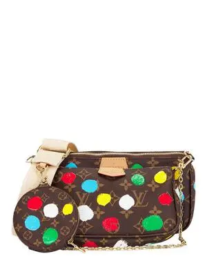 LOUIS VUITTON X Yayoi Kusama Painted Dots Monogram Multi Pochette Accessoires Shoulder Bag - Brown