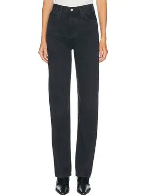 AGOLDE 90s Pinch Waist Long Jean In Black - Vanta