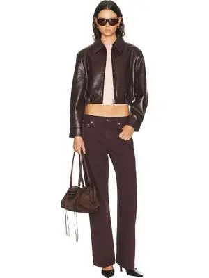 AGOLDE Nahla Cropped Jacket - Madera