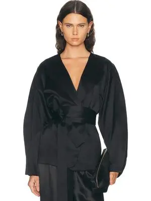 THE SEI Blouson Tie Jacket - Black