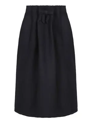 PRADA Prada Chevron Wool Midi Skirt With Elastic Waist