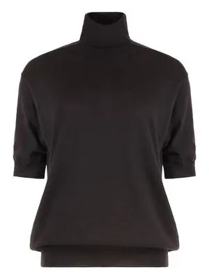 Prada Ribbed Cashmere Turtleneck Sweater - Brown