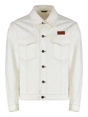 FENDI FENDI Cotton Denim Jacket With Flap Pockets