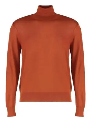 Saint Laurent Wool Turtleneck Sweater - Red