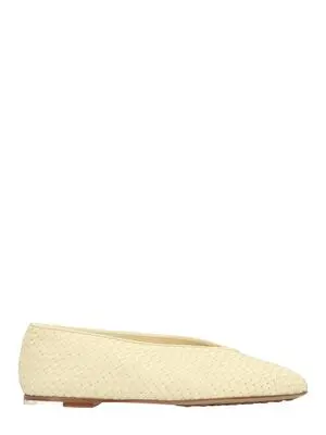 Bottega Veneta Lambskin Woven Ballerina Flats - Yellow