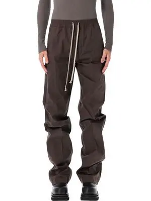 Rick Owens RICK OWENS Dietrich Organic Cotton Poplin Drawstring Trousers Dark Dust