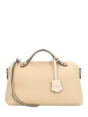Fendi By The Way Selleria Pebbled Calfskin Mini Leather Handbag - Beige