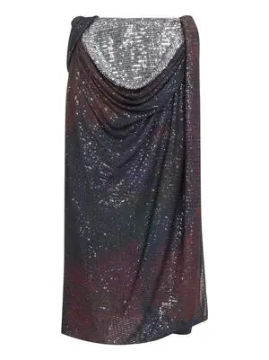 MAISON MARGIELA Maison Margiela Sequin Draped Maxi Skirt Multicolour