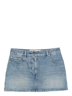 VALENTINO VALENTINO GARAVANI Denim Mini Skirt With Inner Culottes
