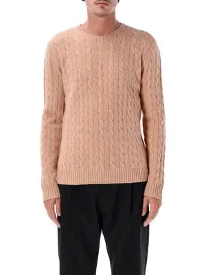 Valentino Garavani 100% Virgin Wool Cable Knit Sweater - Rose Beige