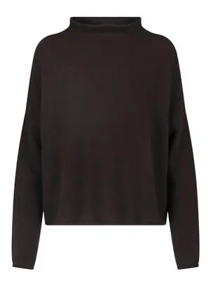 LISA YANG Cashmere Mock Neck Sweater - Brown