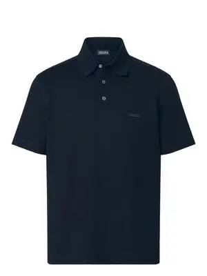 ZEGNA Zegna Men's Regular-Fit Cotton Knit Polo With Rolled Cuffs & Side Slits
