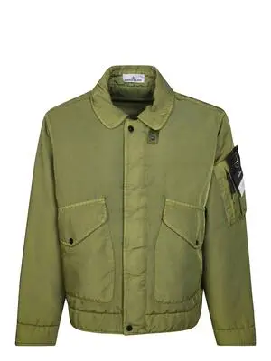 Stone Island STONE ISLAND Zip Up Hooded Down Utility Field Jacket Verde