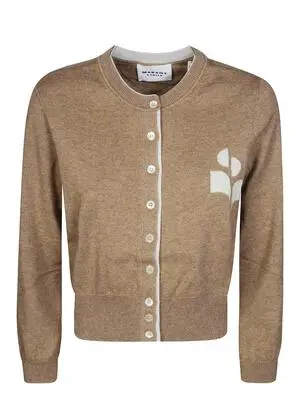 Isabel Marant Étoile Lona-gz Cotton-wool Cardigan - Beige