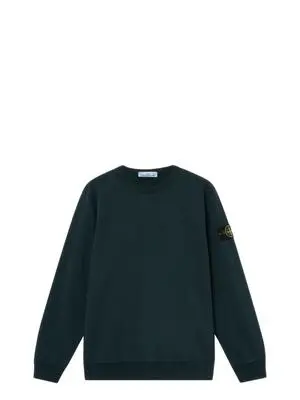 STONE ISLAND Stone Island Crewneck Sweatshirt With Left Sleeve Badge & Fleece Lining