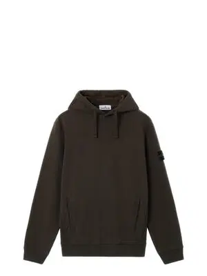 Stone Island Stone Badge Fleece Lined Crewneck Sweatshirt - Marrone