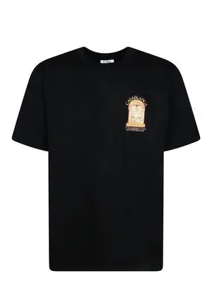 Casablanca Casablanca Hermons Mirage Arch Printed Classic T-Shirt Nero
