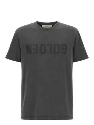 GOLDEN GOOSE T-shirt In Cotone Charcoal